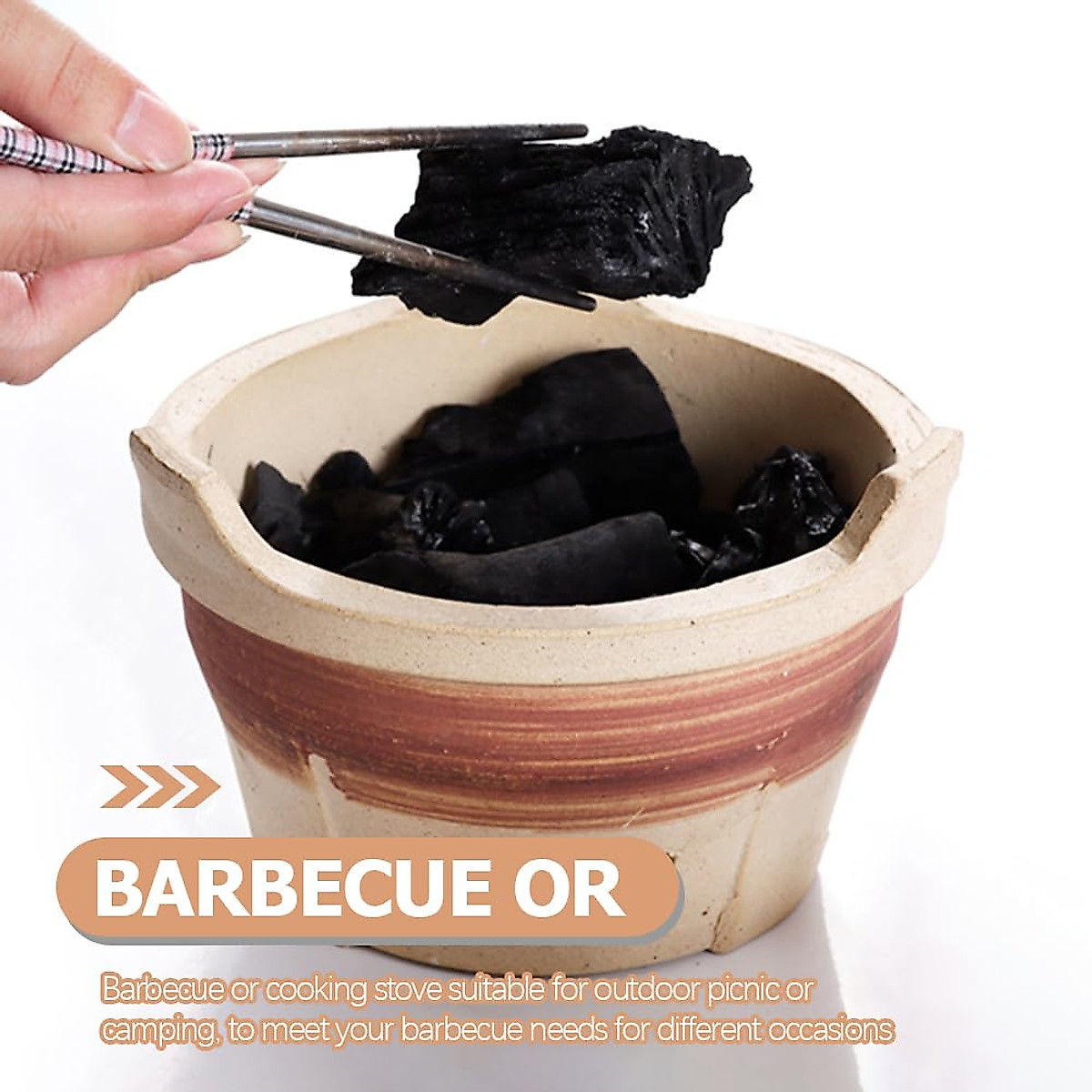 DOITOOL 1set Grill Indoor Hibachi Grill Indoor Charcoal Grill Indoor Gas Grill Outdoor Barbecue Stove Outdoor Cooking Accessories Old Clay Stove Small Clay Grilling Stove Portable Stove