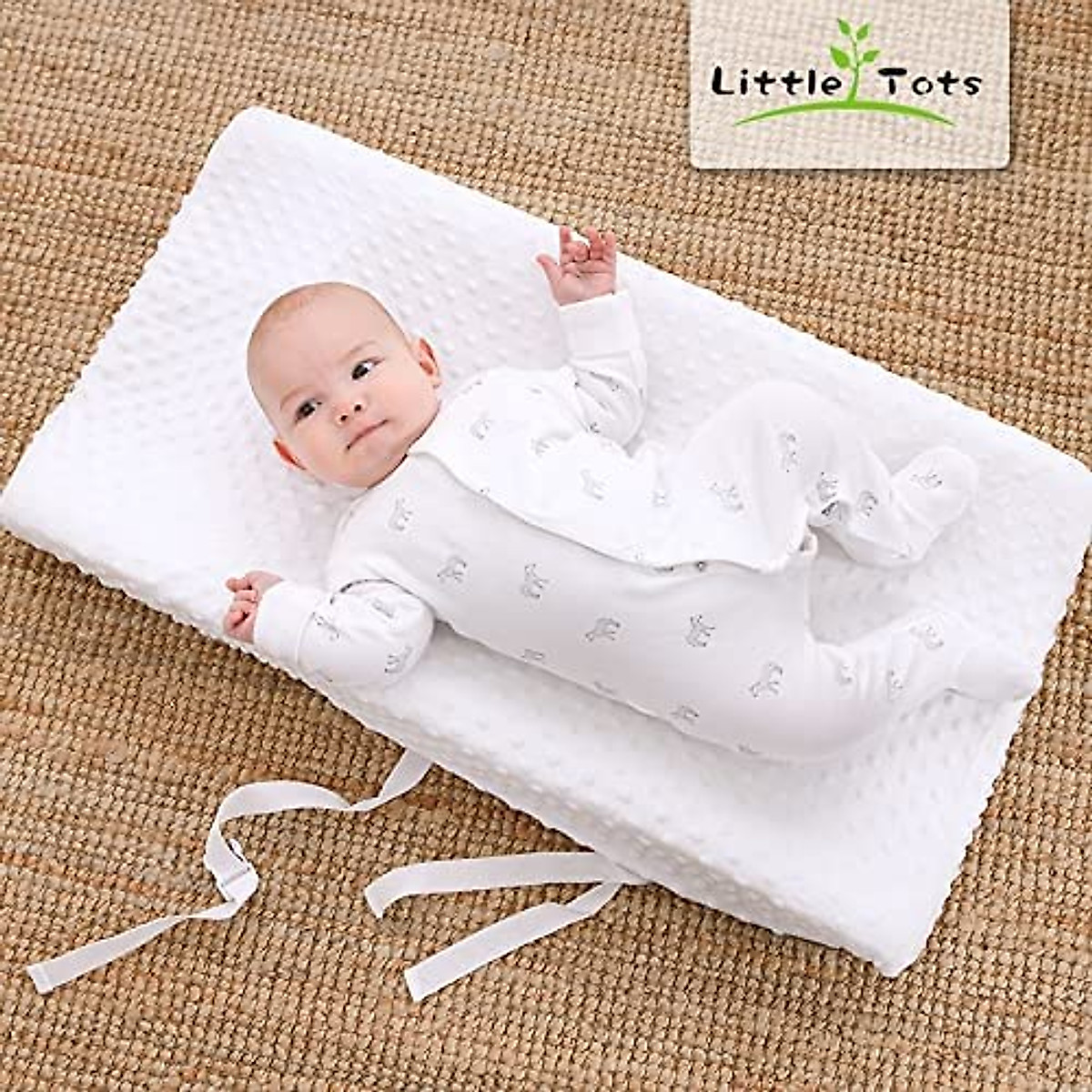 5 Pack Burp Cloths + Minky Changing Pad Cover for Baby Girl Boy, Plush Changing Table Covers Breathable Mink Changing Table Sheets Cover Wipeable