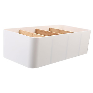 STOBAZA Plastic Storage Bin Small Storage Bin Small Plastic Storage Box Household Lipstick Organizer Key Storage Holder Multi-purpose Box Storage Basket Container Dressing Table Toiletries