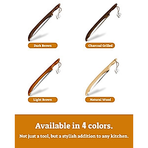 indirewash 16.5” Bread slicer for Homemade Bread, Serrated Bread Knife for homemade bread with Bow Design, Premium Bread Knife, Bread Slicer, Bread Cutter for Bagels, Baguettes, Dark Brown Color