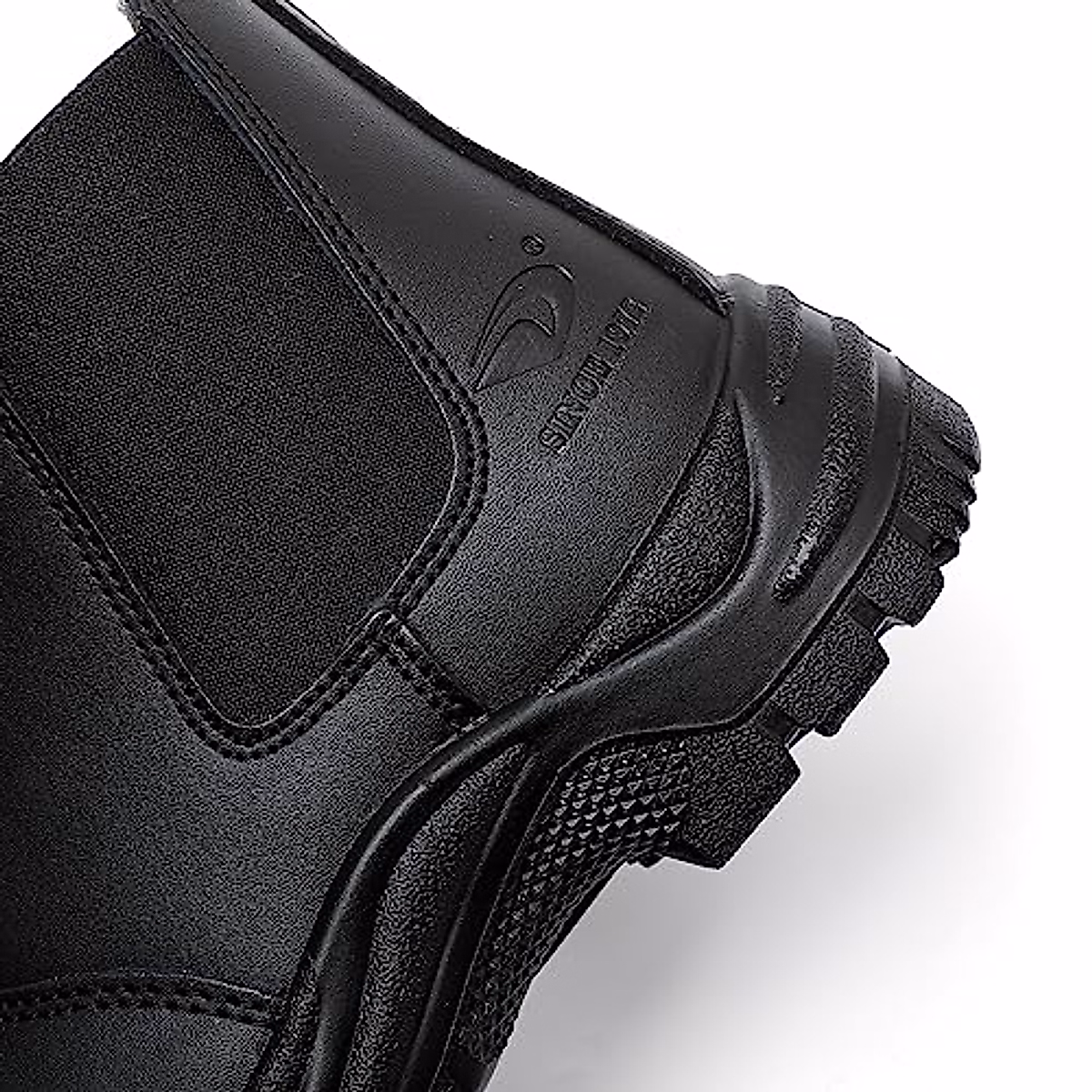 DRKA Men's Steel Toe Work Boots - Slip-Resistant, Waterproof, and Anti-Puncture Safety Shoes for Working（DR2201-BLK-41