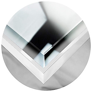 PETAFLOP 14x48 Inch Full Length Mirror Wall Mounted Rose Gold and White