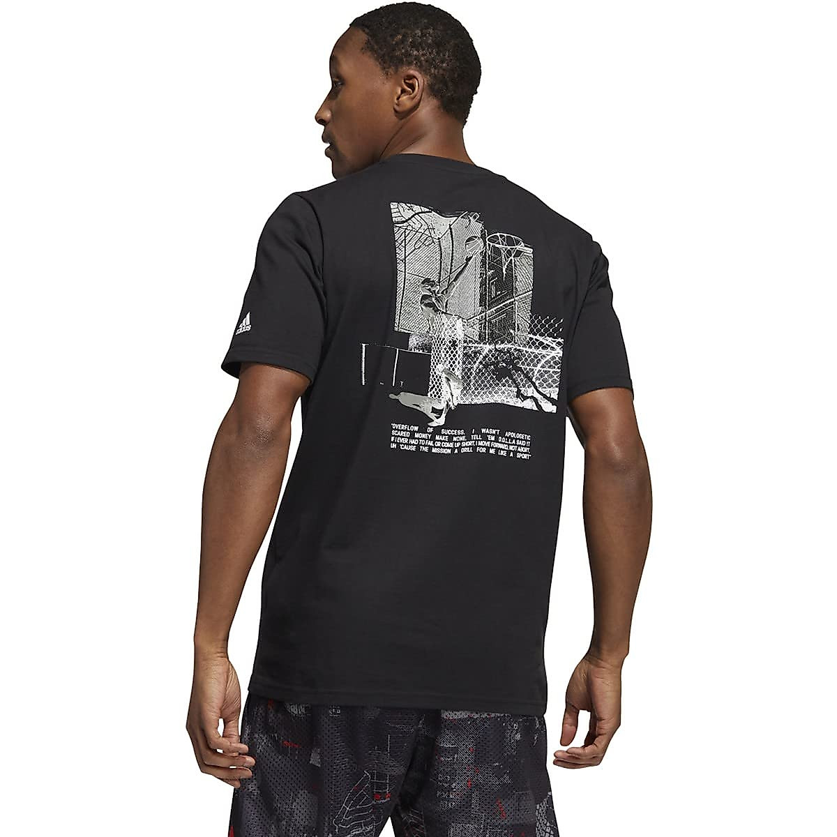 adidas Men's Dame Dolla Tee, Black, Large