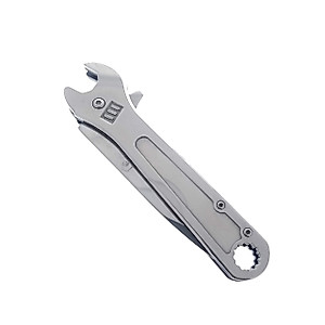 Falcon 12 mm/9 mm Gauge Functional Adjustable Wrench Folding Pocket Knife. for Camping, Hunting, Daily Work Task, EDC (Chrome)