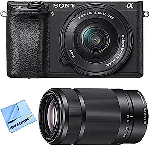 Sony Alpha a6300 Mirrorless Digital Camera w/16-50mm/3.5-5.6 & E 55-210mm/4.5-6.3 OSS E-Mount Lens