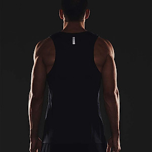 Under Armour Streaker Singlet, Black (001)/Reflective, Medium