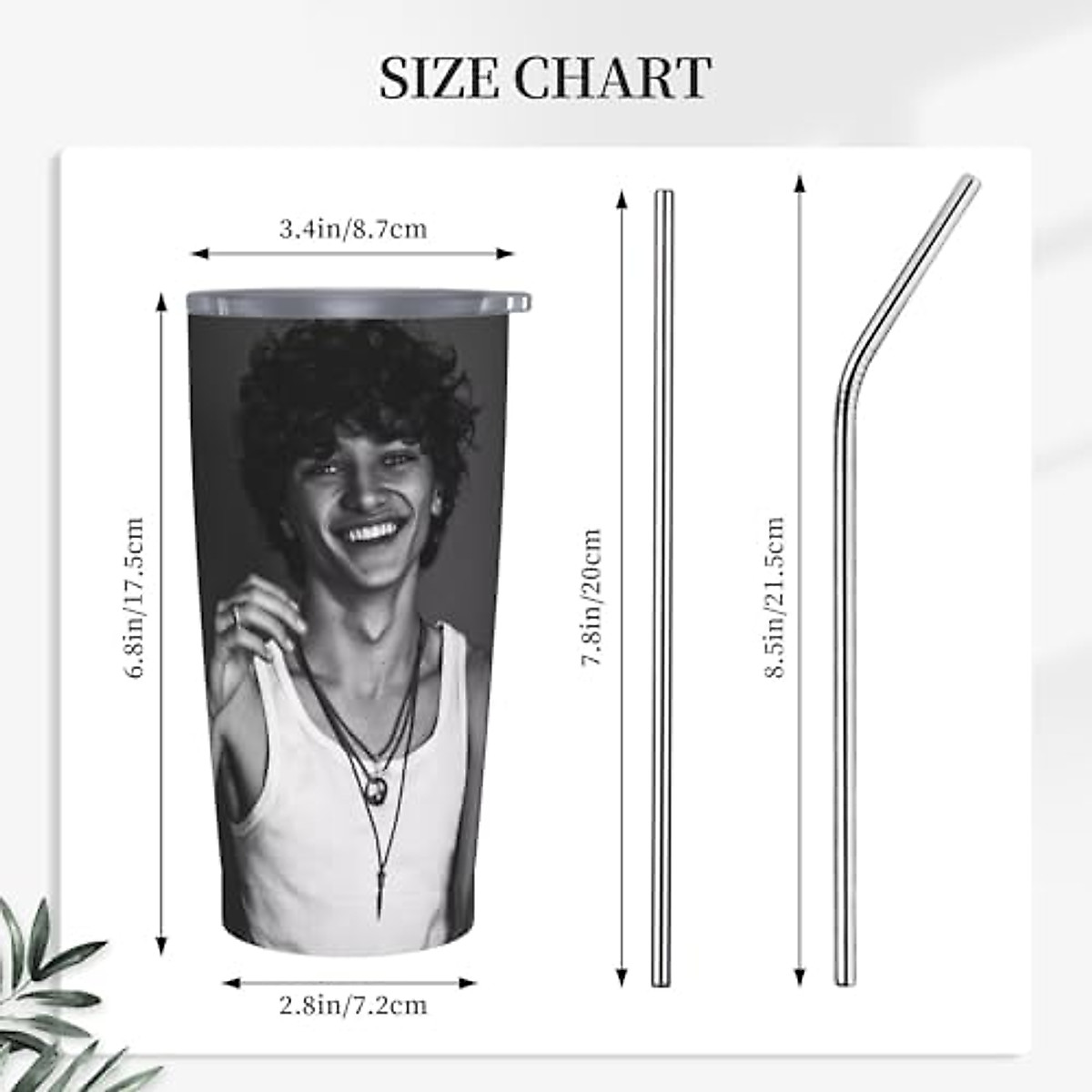 OAEWRE Gavin Actors Casalegno Stainless Steel Mug Insulated Tumbler Coffee Mugs with Lids and Straw Double Wall Vacuum Cup 20oz