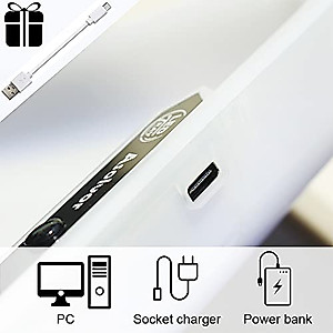 LED Rolling Tray Fast Charging Party Serving Tray Rechargeable Auto Party Mode Glow Light Up Tray for Music Theme Birthday Party (Azure)