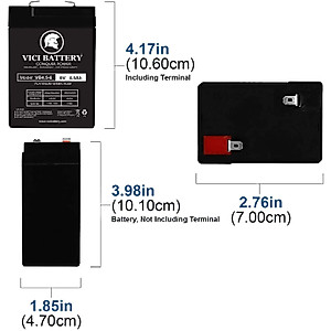VICI Battery VB4.5-6 for Duracell DURA6-5F 6V 5.0Ah SLA