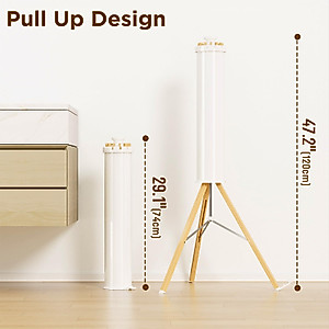 Tripod Clothes Drying Rack, Portable Drying Rack, Portable and Foldable Space Saving Drying Rack,12 Expandable Rods,Wooden, Collapsible Drying Rack for Camping, Balcony, Bedroom and Laundry Room.