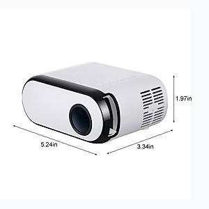 Mini Projector 2022 Upgraded Portable Video-Projector, 30000 Hours Multimedia Home Theaters Movie Projector, Compatible with Full HD 1080P HDMI, Laptop, Smartphone