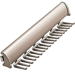 Elite 13.88 in. Tie Rack w Slide in Matte Nickel