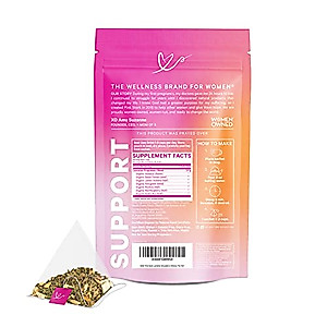 Pink Stork Lactation Tea: Organic Strawberry Hibiscus Nursing Tea, Fenugreek, Fennel, & Goat's Rue for Breast Milk Supply, Breastfeeding Essentials, Postpartum Essentials, Women-Owned, 24 Cups