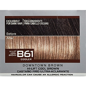 L'Oreal Paris Feria Multi-Faceted Shimmering Permanent Hair Color, B61 Downtown Brown, Hair Dye Kit, Pack of 2