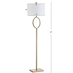 JONATHAN Y JYL1089A April 61" Metal LED Floor Lamp, Modern, Contemporary, Glam, Traditional, Office, Living Room, Family Room, Dining Room, Bedroom, Hallway, Foyer, Brass