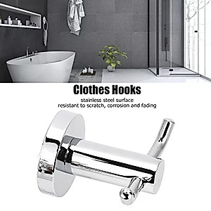 plplaaoo Wall Mounted Towel Hooks for Bathroom,Towel Hook,Stainless Steel Coat Hooks Wall Mounted,Durable Rustproof Modern Elegant Style Wall Hooks for Coat Towel Shirt,Easy Installation