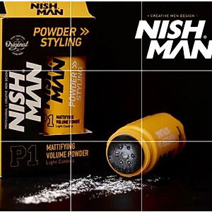 nishman Hair Styling Series (P1 Hair Styling Powder Wax, 20gr)