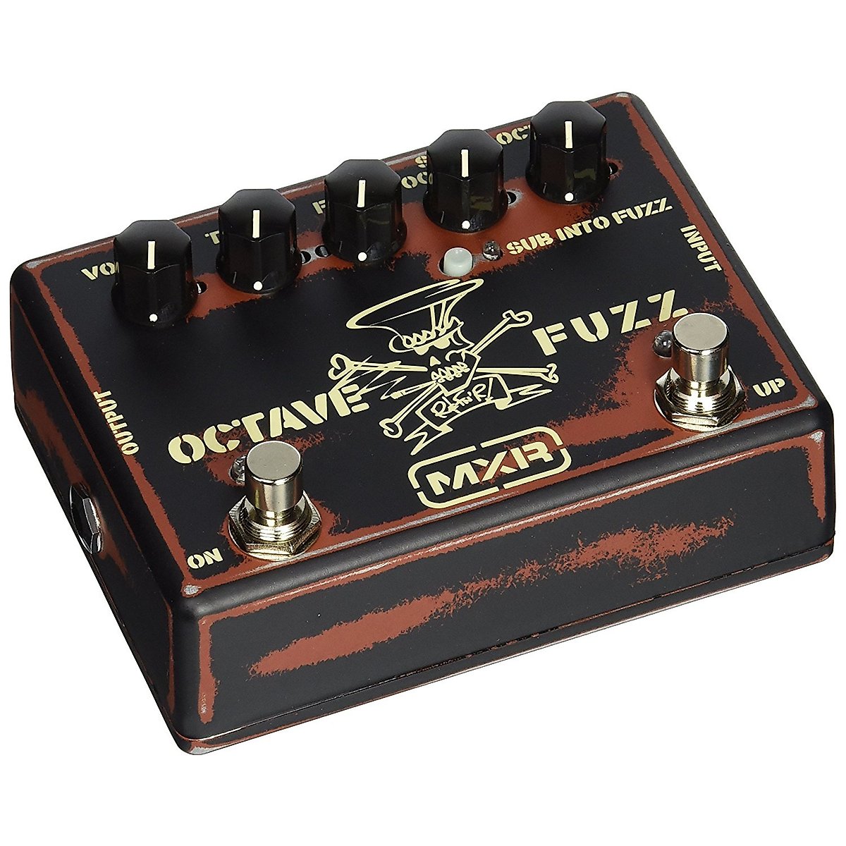 MXR SF01 Slash Octave Fuzz Effects Pedal Bundle with 4 MXR Right Angle Patch Cables