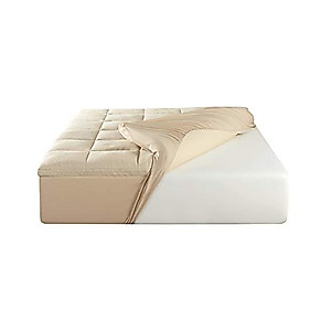 Keetsa 3 Inch Luxury Thick Comfort & Plush Memory Foam Topper Layer, CertiPUR-US Certified Foam, OEKO-100 Certified Linen Blended Fabric, Fiber Quilted Top, Comfort Rejuvenator - Full