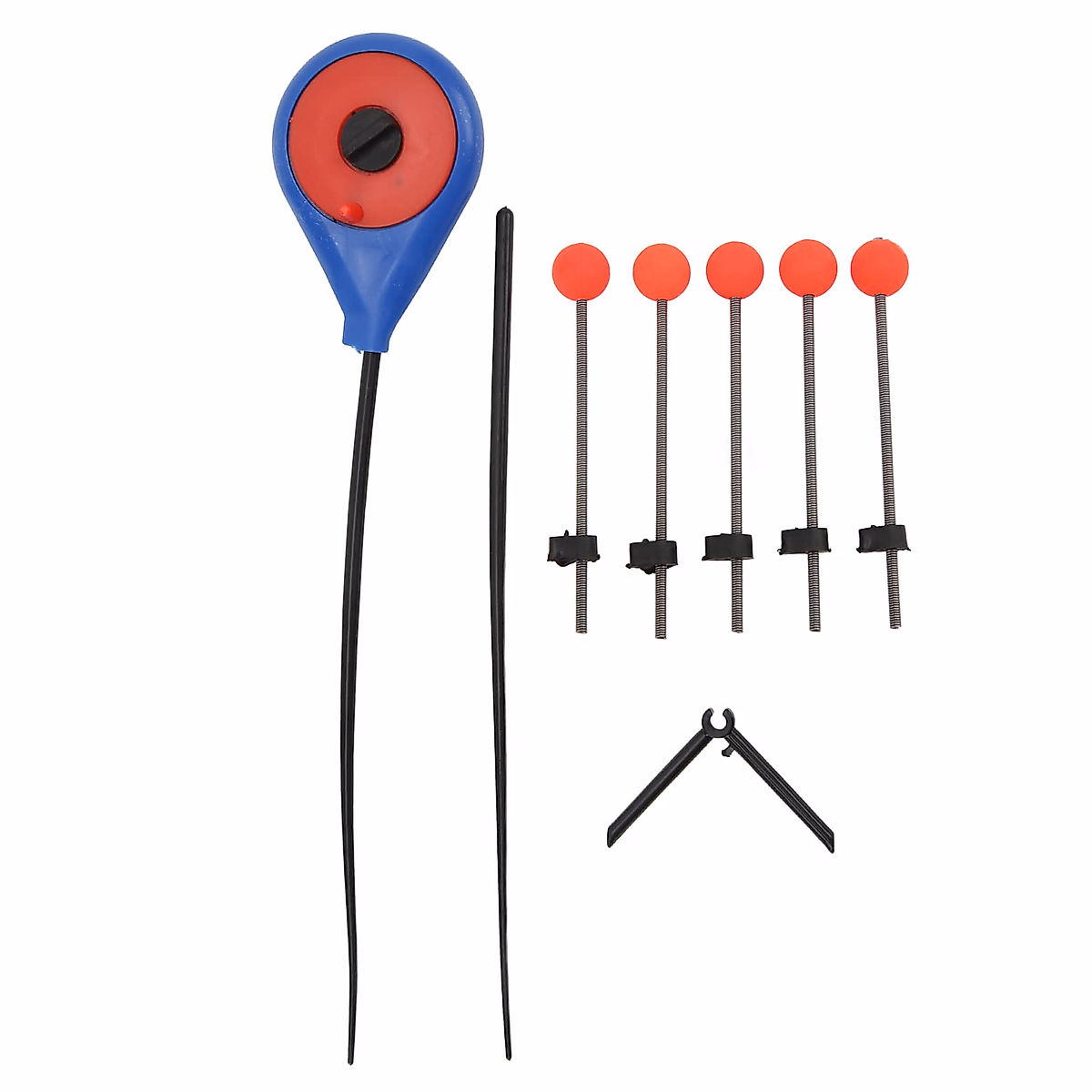 Ice Fishing Pole End, 5Pcs Extension Section Rods Pole End Tip with Rod Ice Fishing Accessories Ice for Fishing(M)