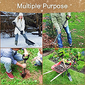 Snow Shovel Handle Replacement, D Grip Spade Shovel Handle 32 30 28mm Adjustable Inner Diameter Snow Shovel Replacement Handle for Digging Raking Gardening Tool