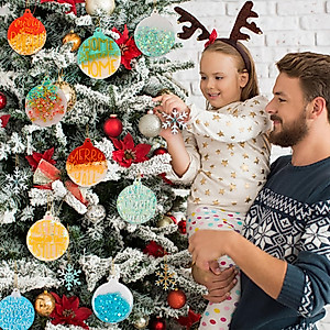 Vellibring Christmas Resin Molds Silicone, 2 Pieces Christmas Ornaments Molds Round Epoxy Resin Molds with Letter Snowflake for Resin Casting DIY Christmas Tree Pendant Home Decoration Crafts