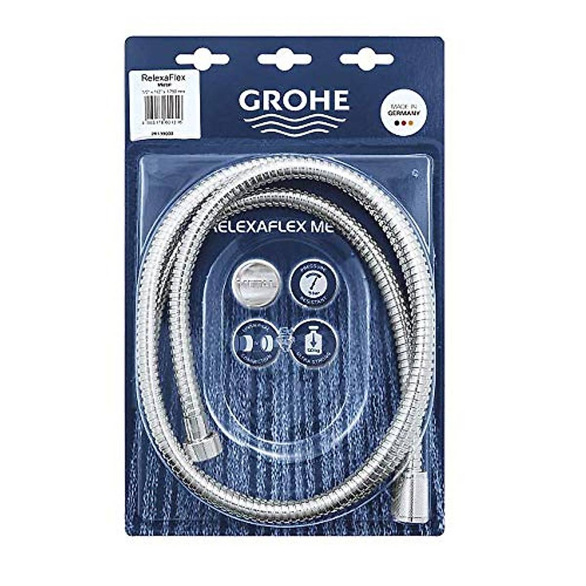 Grohe 28139000 Relexaflex Metal Hose, Starlight Chrome