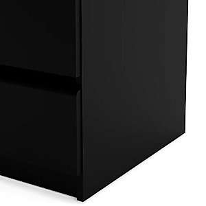 Tvilum, Handle-free, Contemporary, Bedroom Furniture, College Living 5 Drawer Chest, Black