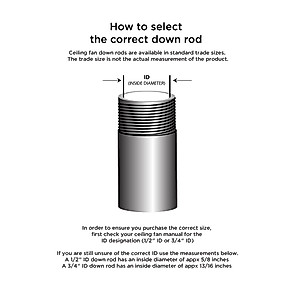 Westinghouse 7752700 Ceiling Fan Down Rod 24 Inch Brushed Nickel Finish 3/4 Inch Diameter