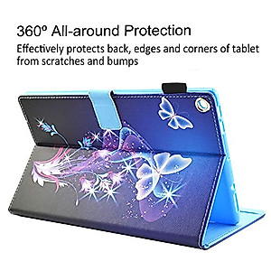 Case for Kindle fire HD 8 Old Model (Only Fit 2018 2017 2016, 8th/7th/6th Gen), Not Fit HD 8 2020 Tablet and HD 8 Plus, JZCreater Standing Case Cover with Auto Wake/Sleep, Purple Butterfly