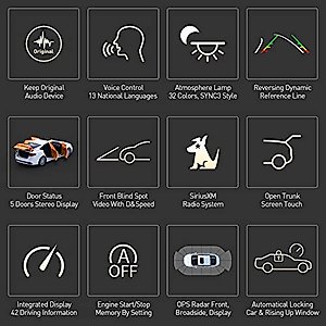 Car Radio Stereo for Ford Fusion Mondeo 2013 to 2019 Android 10.0 T-Style Head Unit Navigation 12.1 Inch IPS Touchscreen Build in Wireless Carplay WiFi Support DSP Sirius (Auto)
