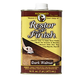 HOWARD RF6016 Restor-A-Finish, 16 oz, Dark Walnut