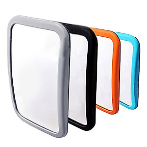 Bixon Baby Safety Mirror Orange – Shatterproof Back-Seat Wide Convex Mirror for Infants; Easy Fitting to Keep Baby in Sight, Clearer View with Allowed Rotation