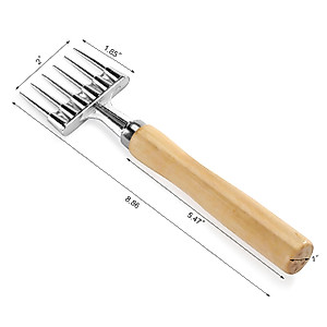 New Star Foodservice 48346 Ice Chipper Crusher Nickle Plated with Wood Handle, 9", Silver