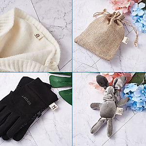 Beadthoven 300pcs 10 Styles Woven Sewing Labels Handmade with Love Vintage Sew-On Labels Embossed Clothes Fabric Tags for Knitting Quilting Sewing Garment DIY Crafts