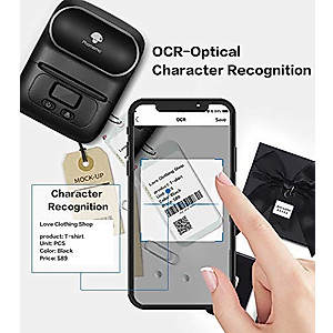 Phomemo M110 Bluetooth Label Maker with 3 Rolls 1.18" x 0.79" (30x20mm)，Bluetooth Thermal Label Maker Printer for Clothing, Jewelry, Retail, Mailing, Barcode, Compatible with Android & iOS System