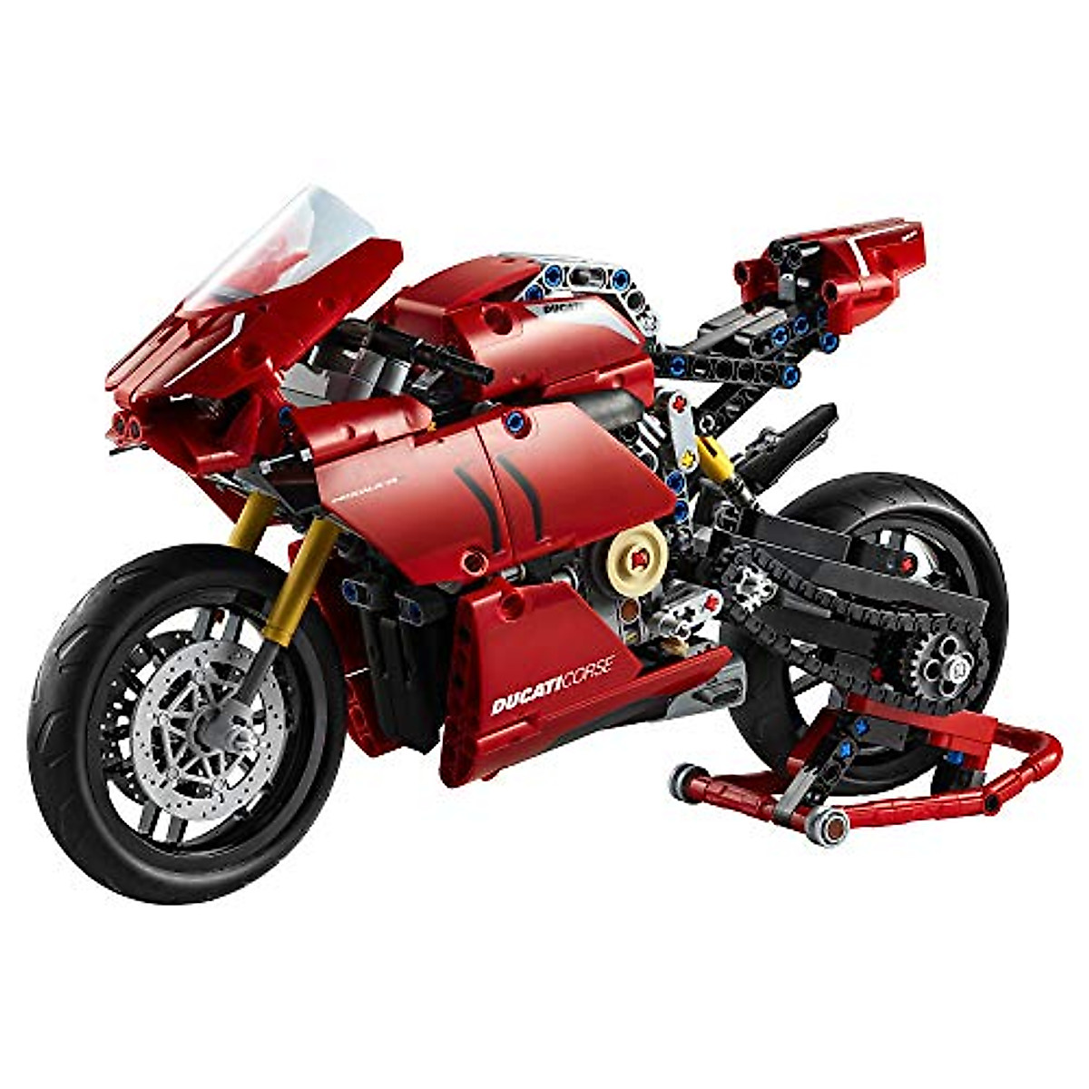 LEGO Technic Ducati Panigale V4 R Motorcycle 42107 Building Set - Collectible Superbike Display Model Kit with Gearbox and Working Suspension, Fun for Adults, and Motorcycle Enthusiasts