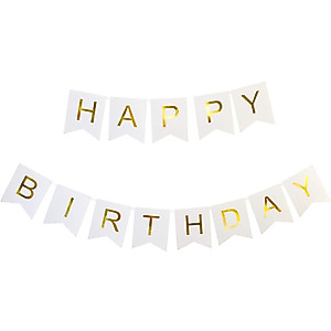 Birthday Decorations Blue and Gold for men,Happy Birthday Banner White, Blue Balloons and Gold Confetti Balloons Hanging Swirls, Glitter Circle Dots for Boy's Birthday Party, Baby Shower Adults Party