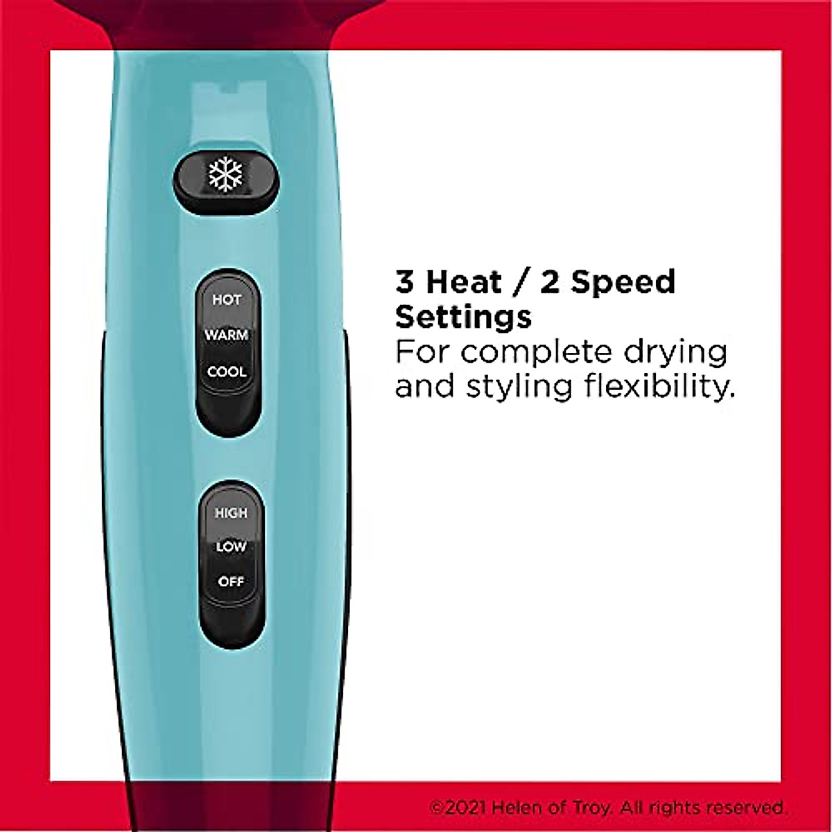 Revlon 1875W Lightweight Hair Dryer | For Easy Smooth Styling (Mint)