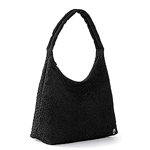 Sakroots Womens Eco-twill Atlas Hobo in REPREVE Eco Twill, Quilted Black Spirit Desert, One Size US