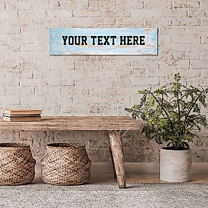 rfy9u7 Personalized Wooden Sign Plaque Custom Family Name Sign, Ready to Hang Wall Art, Front Door Decor, Farmhouse Home Decor for Bedroom Living Room Kitchen Garden Custom Gifts 4x16 Inch