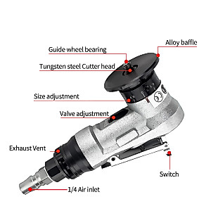 LOONPON Pneumatic Chamfering Tool, 45 Degree Beveling Machine, 1/4 inch Deburring Tool for Metal