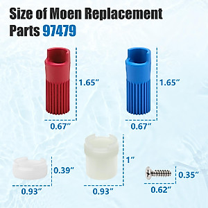 97479 Faucet Repair Kit Replacement for Moen Monticello Widespread Bathroom Sink Faucet Stem Extension Kit