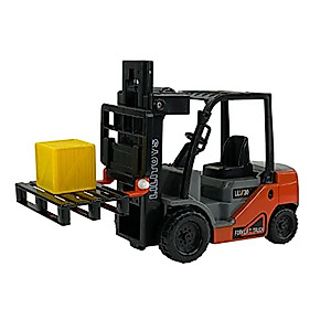 Big Daddy Realistic Forklift Toy for Kids - Interactive Logistics Playset with Adjustable Mast, Forks, and Parcels