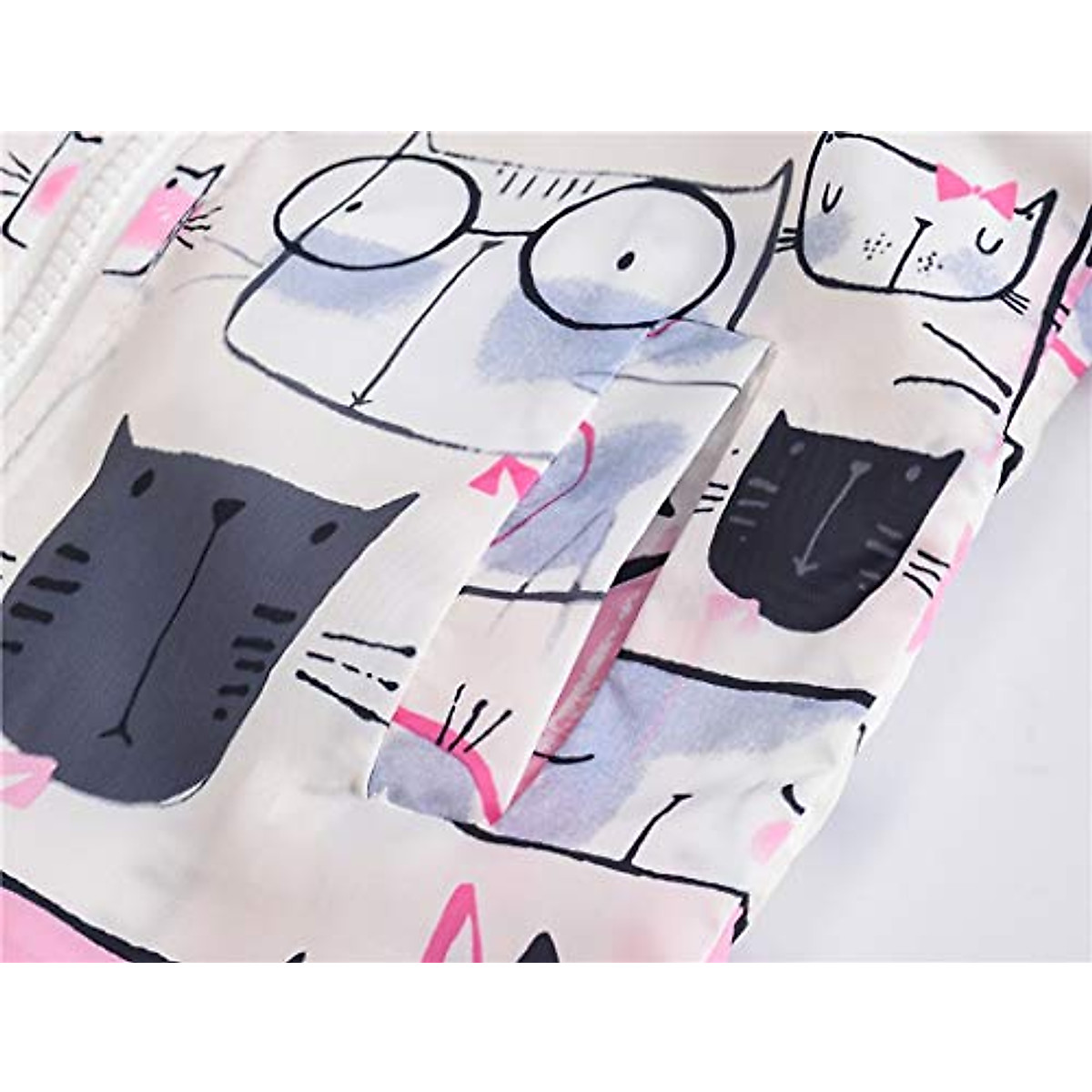 TIEVOSA Toddler Baby Little Boys Girls Toddler Kids Baby Girls Boys Cartoon Cat Car Spring Hooded Preemie Twin Girl Outfits