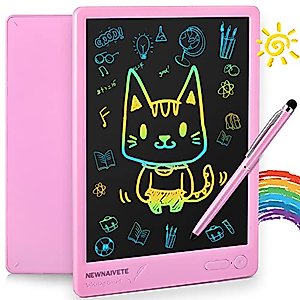 LCD Writing Tablet for Kids, 10 Inch Drawing Tablet Board with Magnetic Stylus for Phone Tablet, Reusable Doodle Board Educational Gifts Toddler Drawing Pad for 3~8 Years Old Boys Girls (Pink)