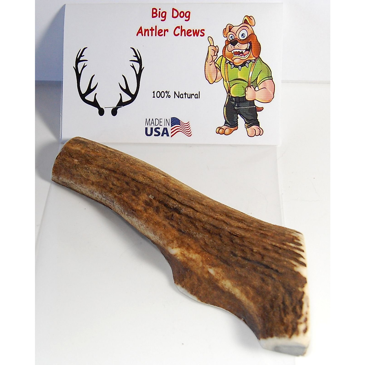 Split Elk Antler Dog Chew, X-Large, Extra Thick, 6 inches to 8 inches - for Large to Extra Large Dogs and Puppies - Big Dog Antler Chews Brand