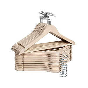 StorageWorks Coat Hanger, Lotus Wooden Clothes Hanger, Heavy-Duty Clothes Hangers, Natural Wood Hangers for Shirts, Jackets, Pants, Coats, Suits, Sweaters, 20 Pack