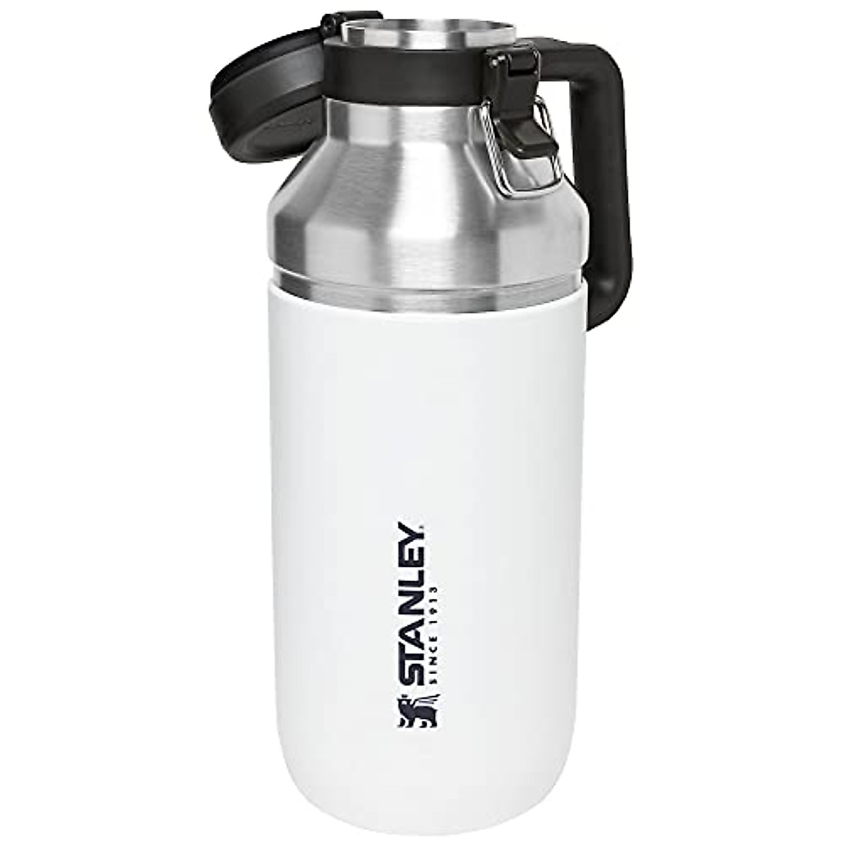 Stanley Go Growler, 64oz Stainless Steel Vacuum Insulated Beer Growler, Rugged Growler with Stainless Steel Interior, 24 Hours Cold and 4 Days Ice Retention