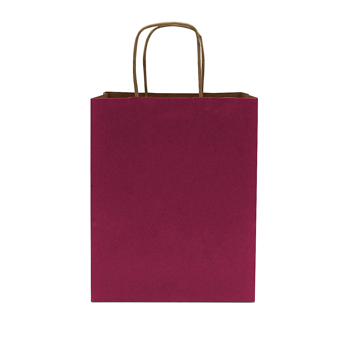 Prime Line Packaging 8x4x10 100 Pack Small Pink Bags with Handles, Kraft Paper Gift Bags, Burgundy Shopping Bags for Small Business Thank You & Goody Bags Bulk